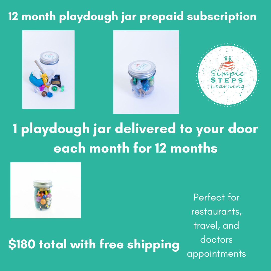 12 month prepaid playdough jar subscription – Simple Steps Learning