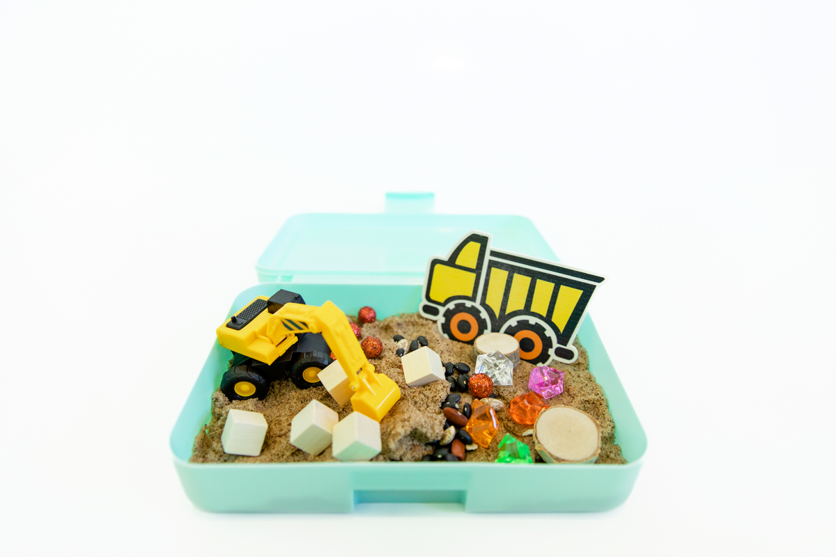 Construction Sand Bin – Simple Steps Learning