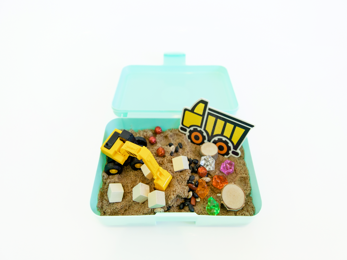 Construction Sand Bin – Simple Steps Learning